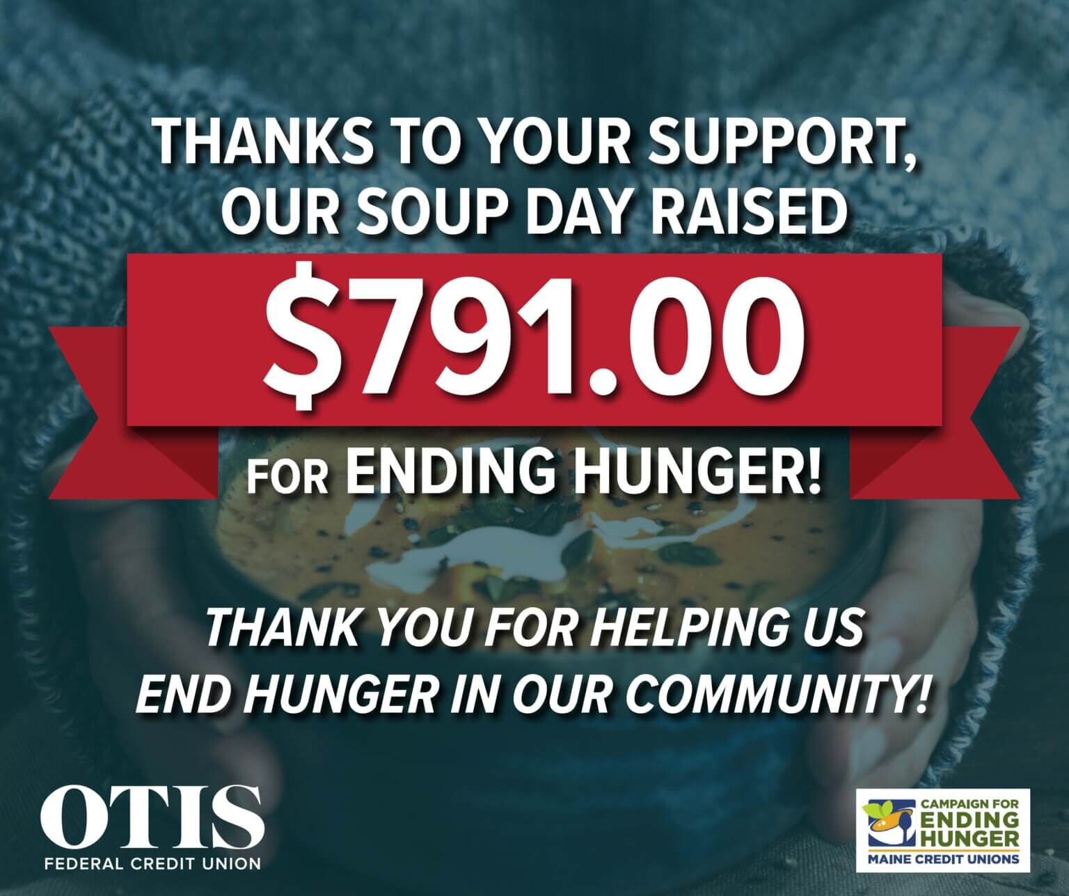 Annual Soup Day for Ending Hunger a Success | OTIS Federal Credit Union ...