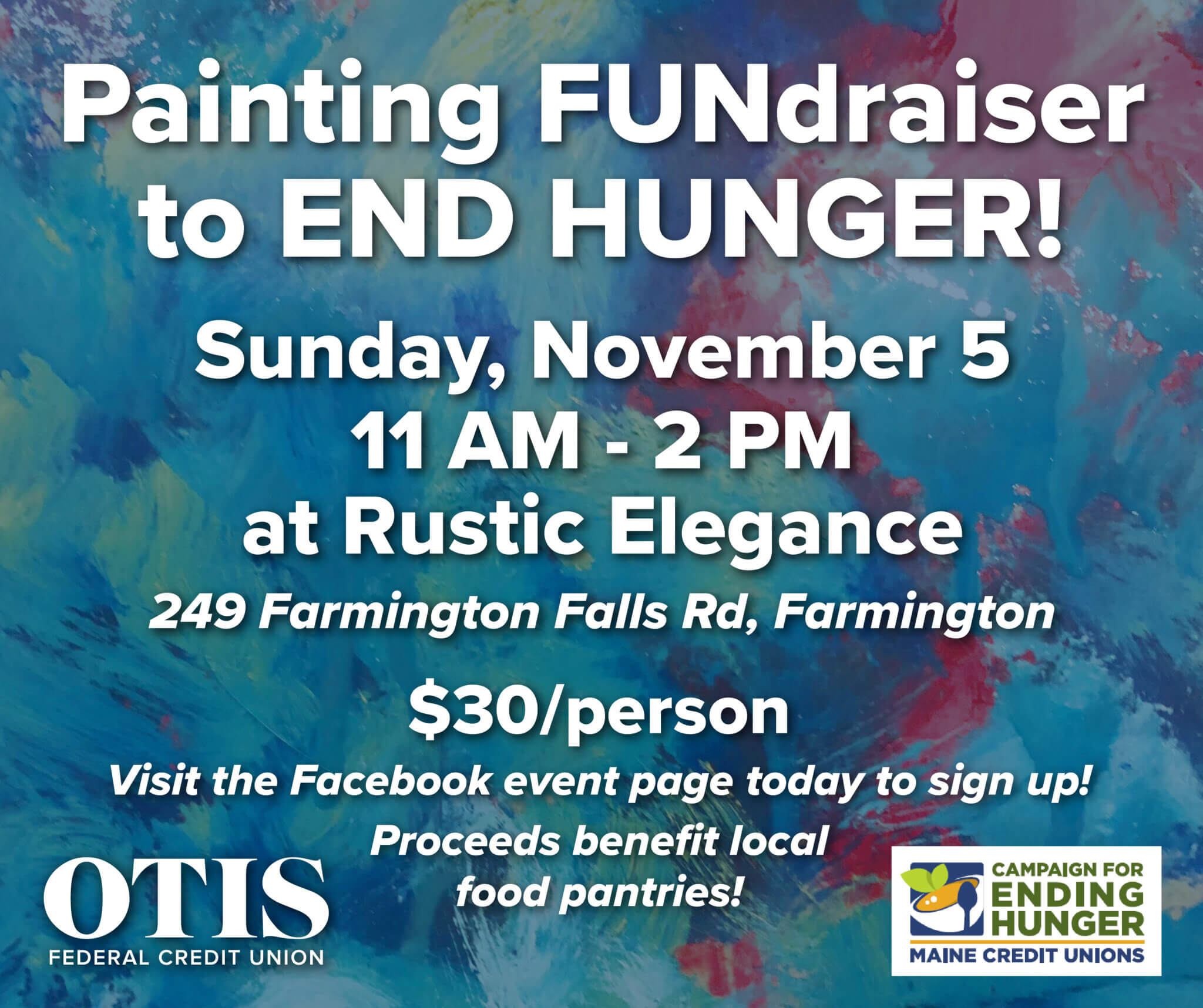 Painting FUNdraiser for Ending Hunger | OTIS Federal Credit Union ...
